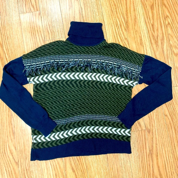 Worth | Sweaters | Worth New York 0 Wool Turtleneck Sweater W Fringe ...